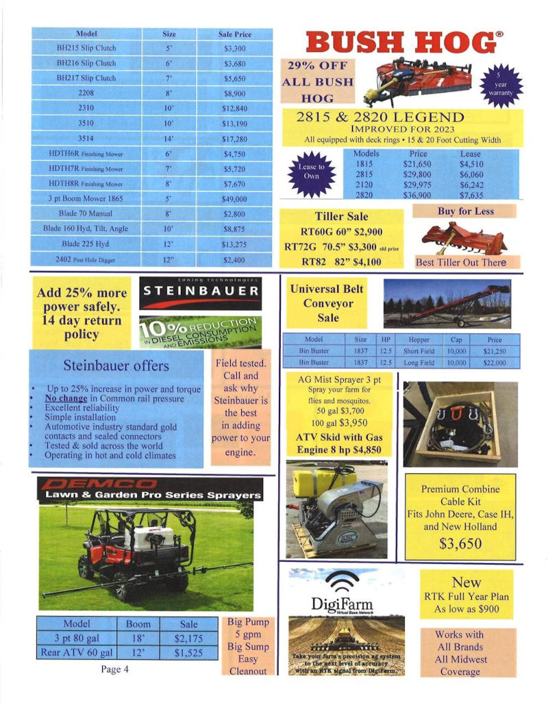 Specials | Swartzrock Implement Co. | Charles City Iowa